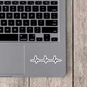 Heartbeat Sticker, Pulse Sticker, Nurse Sticker, RN Sticker, Laptop ...