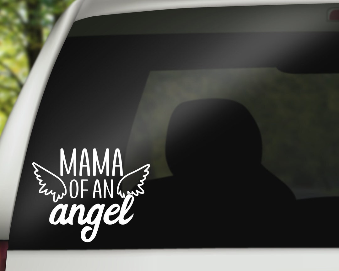 Mama of an Angel Decal, Angel Mama Decal, Angel Baby, Memorial Decal ...