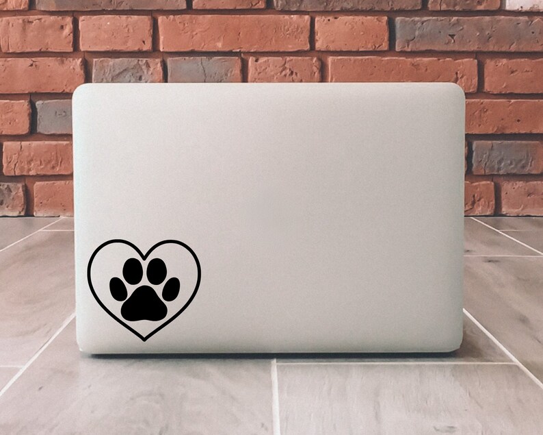 Heart Paw Decal Dog Paw Decal Cat Paw Decal Dog Mom Cat - Etsy