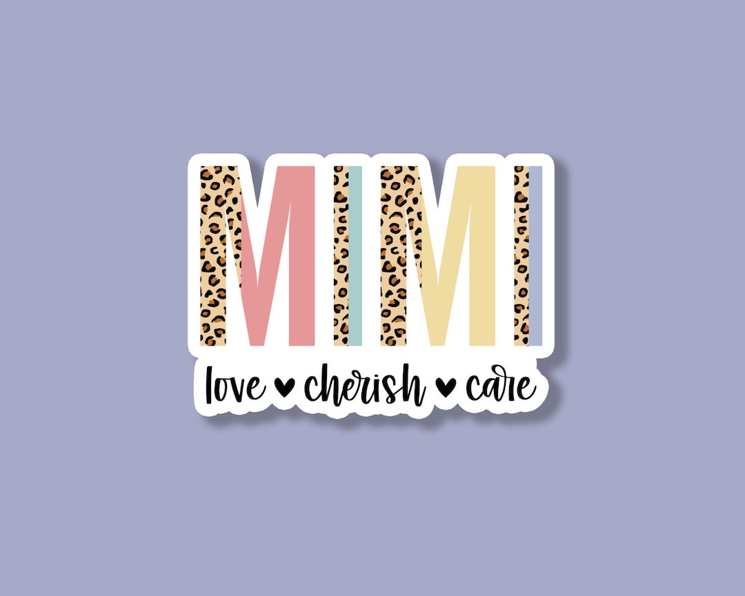 Mimi Sticker, Mimi Love Cherish Care Sticker, Cheetah Mimi Sticker ...