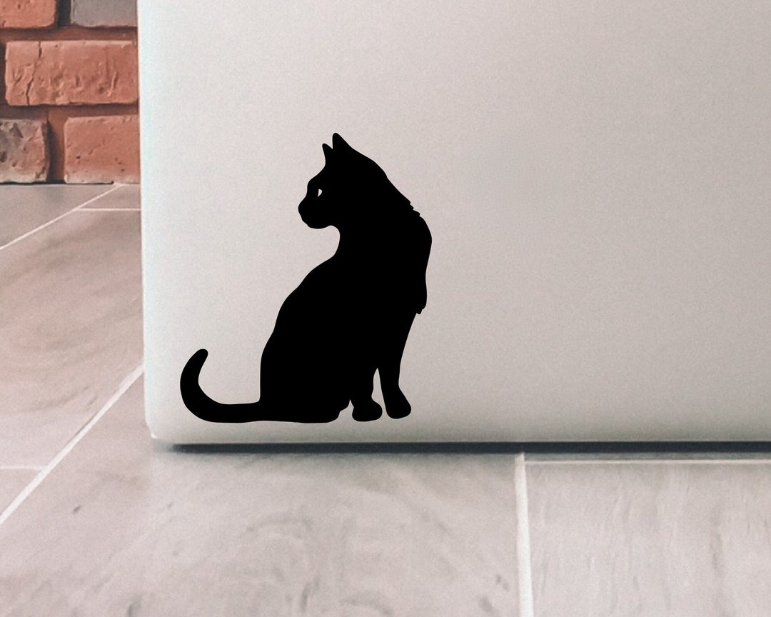 Cat Decal, Cute Cat Decal, Cat Sticker, Car Decal, Vinyl Decal, Laptop ...