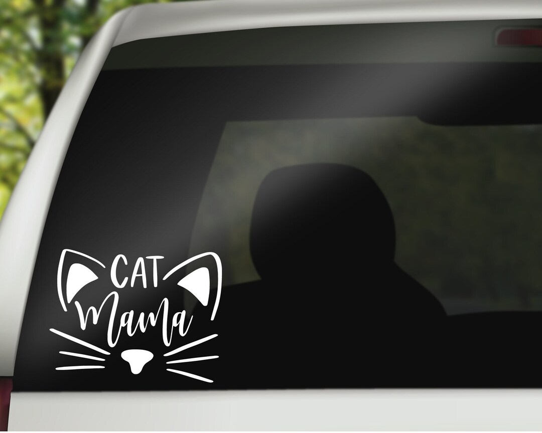 Cat Mama Decal, Cat Decal, Cat Sticker, Cat Mama Sticker, Cat Mom Decal ...