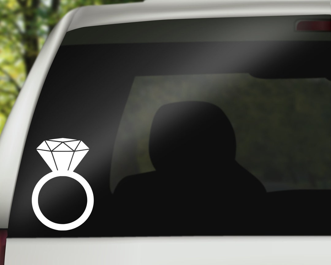 Diamond Ring Decal, Diamond Decal, Diamond Ring Sticker, Engagement ...