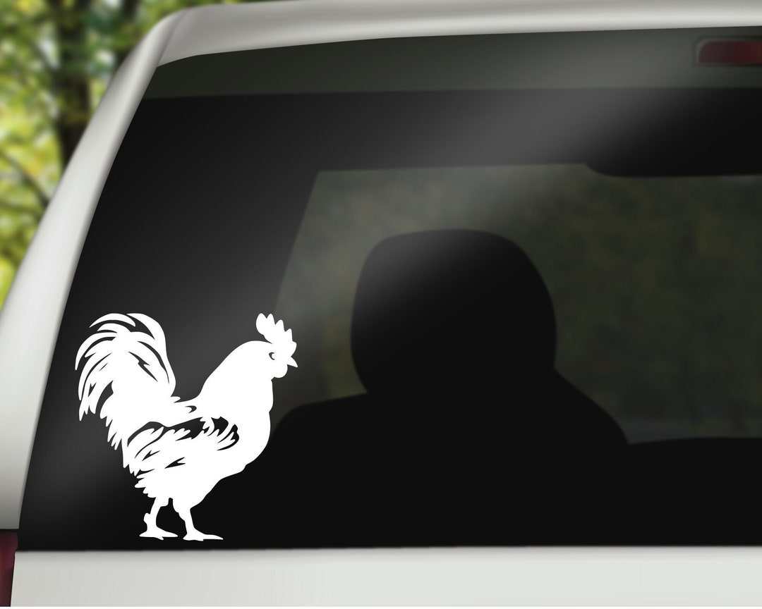 Rooster Decal, Rooster Sticker, Chicken Decal, Farm Animal Decal, Car ...