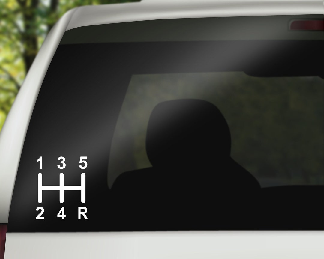 5 Speed Manual Decal, Shift Pattern Decal, 5 Gear Shift Knob Sticker ...