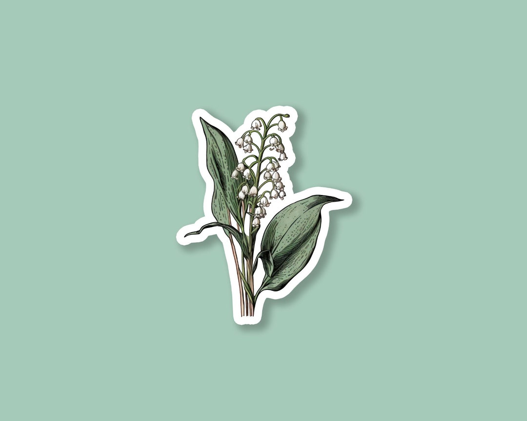 May Birth Flower Sticker, Lily of the Valley Sticker, Birth Flower ...