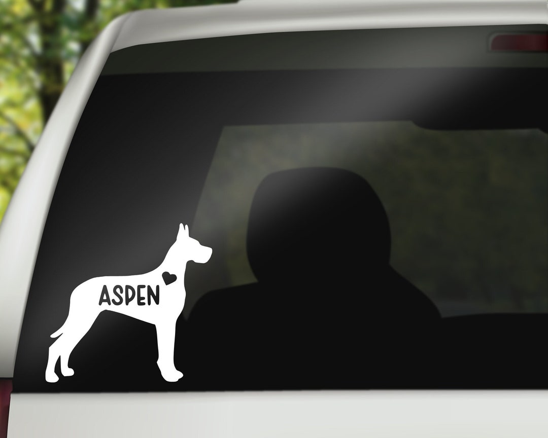 Great Dane Name Decal, Great Dane Sticker, Great Dane Decal, Dog Name ...