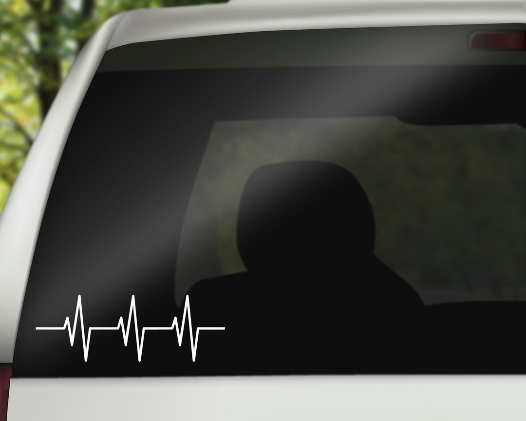 Heartbeat Line Decal, Heartbeat Decal, Heartbeat Sticker, Heart Rate ...