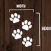 Paw Prints Decal Dog Paw Decal Cat Paw Decal Dog Mom Cat - Etsy