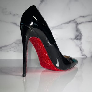 Crystal Red Bottom Stiletto Heels – Designer Inspired Luxury Stilettos ...