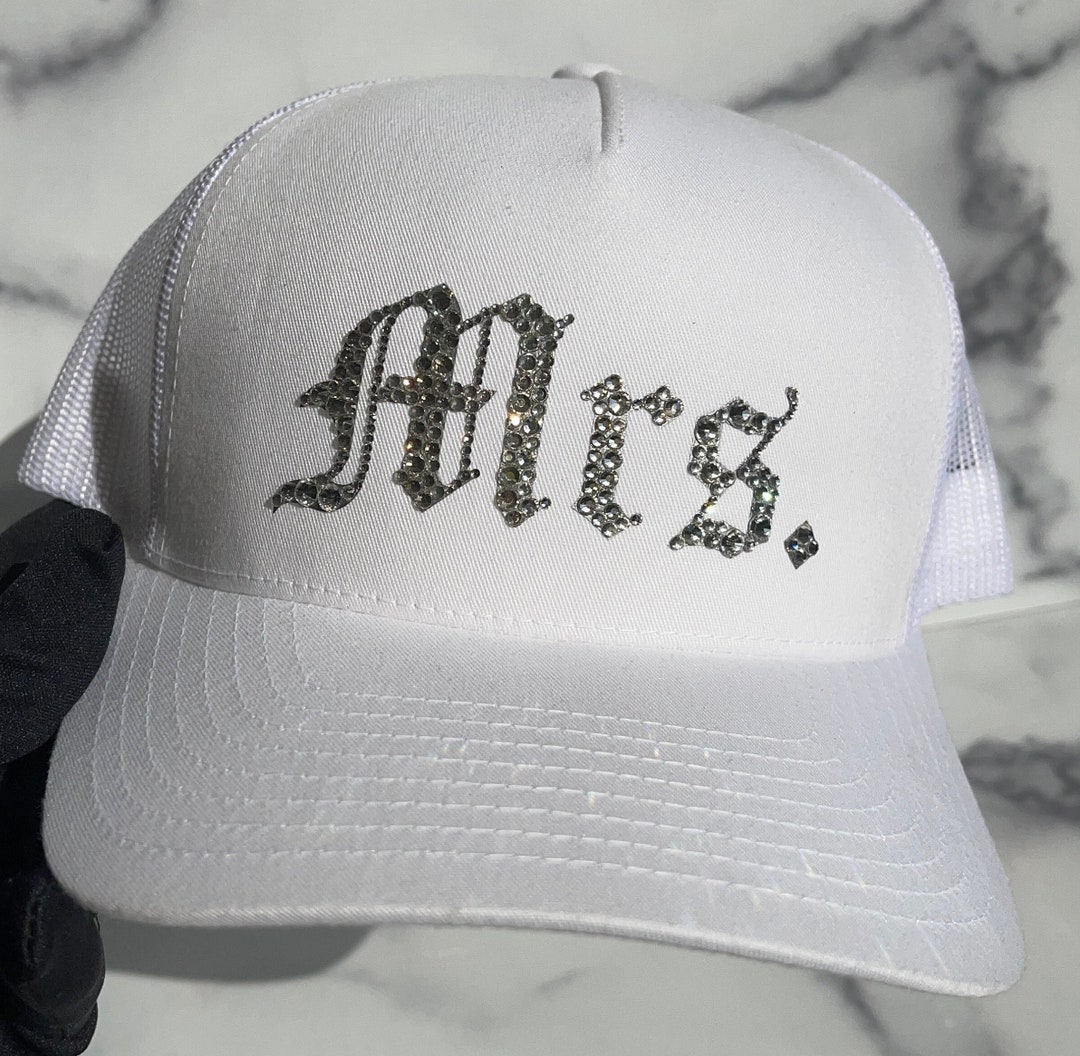 Crystal Hat, Personalize for Wedding, Bride, Mrs., Bachelorette Party ...