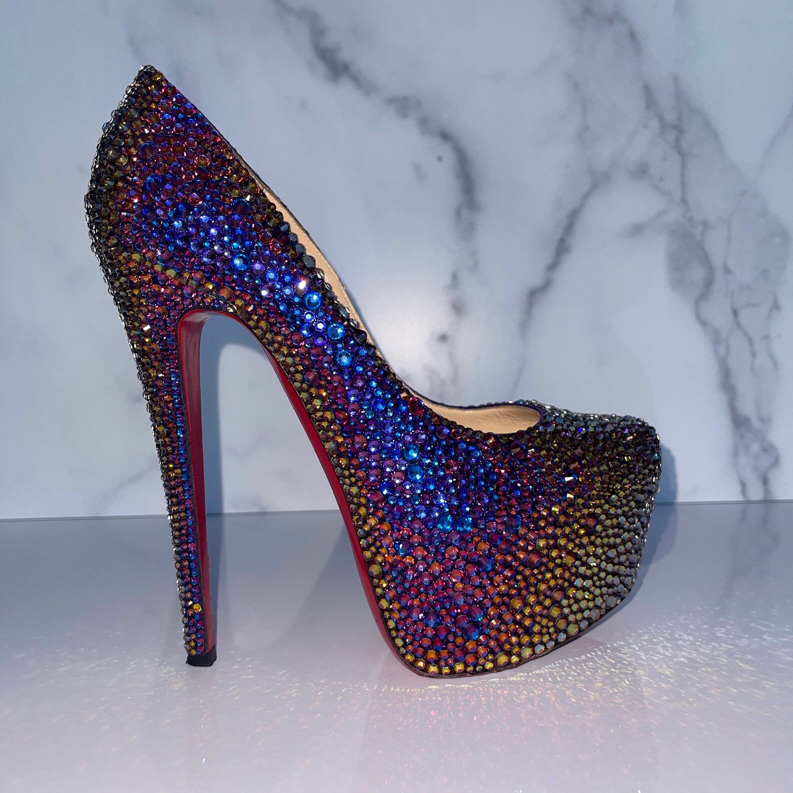 Purple Volcano Red Bottoms Authentic Fashion Luxury Leather - Etsy