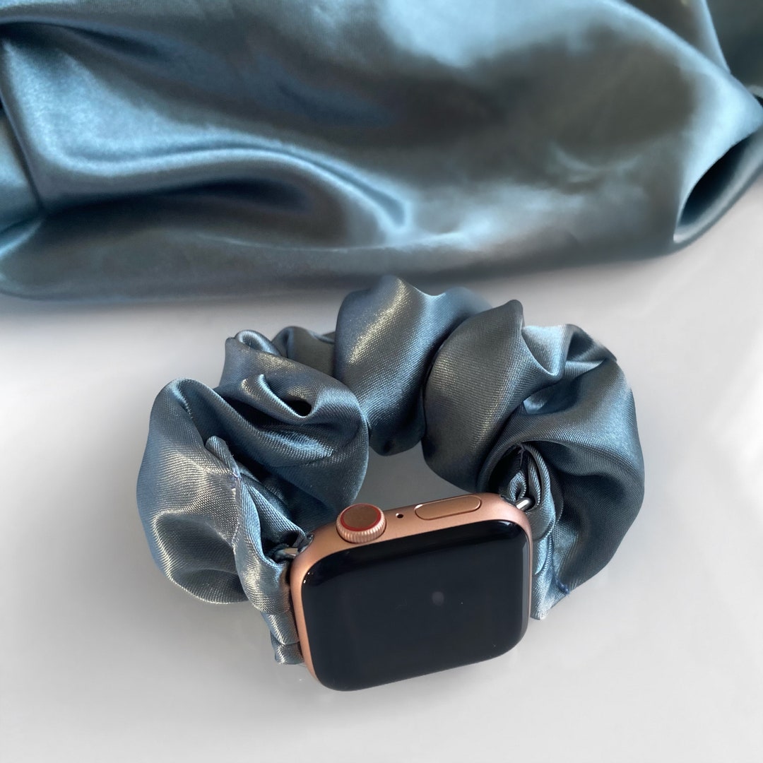 Apfel Scrunchie Armband in Duck Egg Blue satin für die Serien 1-9 SE ...