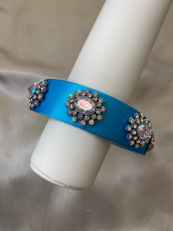 Diadema joya en azul azul azulado | Etsy
