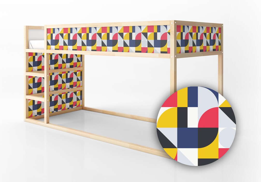 IKEA KURA BED Colorful Geometry Minimalist Artwork Poster Shape Decals ...