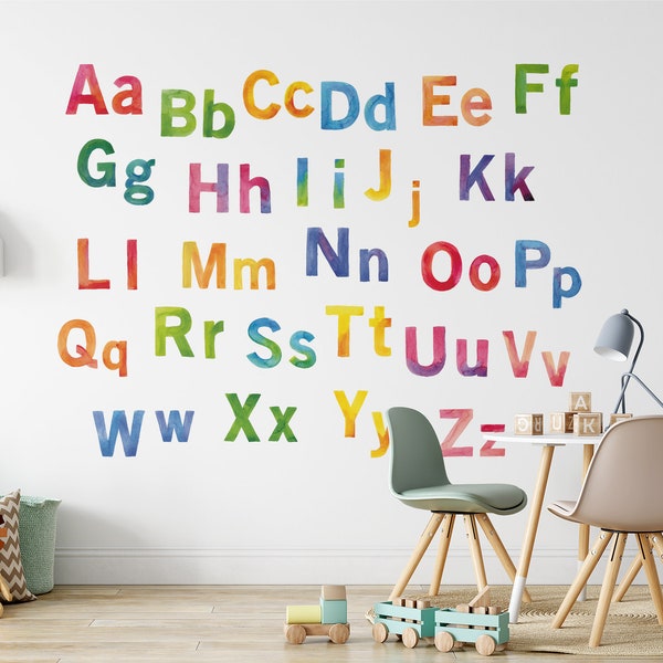 Alphabet Wall Decal - Etsy