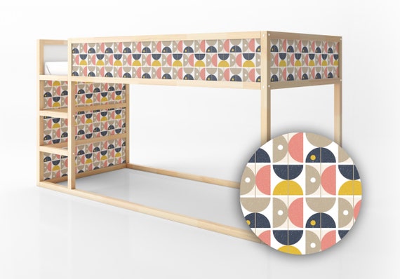 IKEA KURA BED Abstract Colorful Half Circle Geometric Shapes | Etsy
