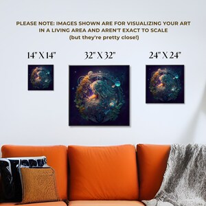 Virgo Astrology Sign, Framed Canvas Digital Print Wall Art, Leo Zodiac ...