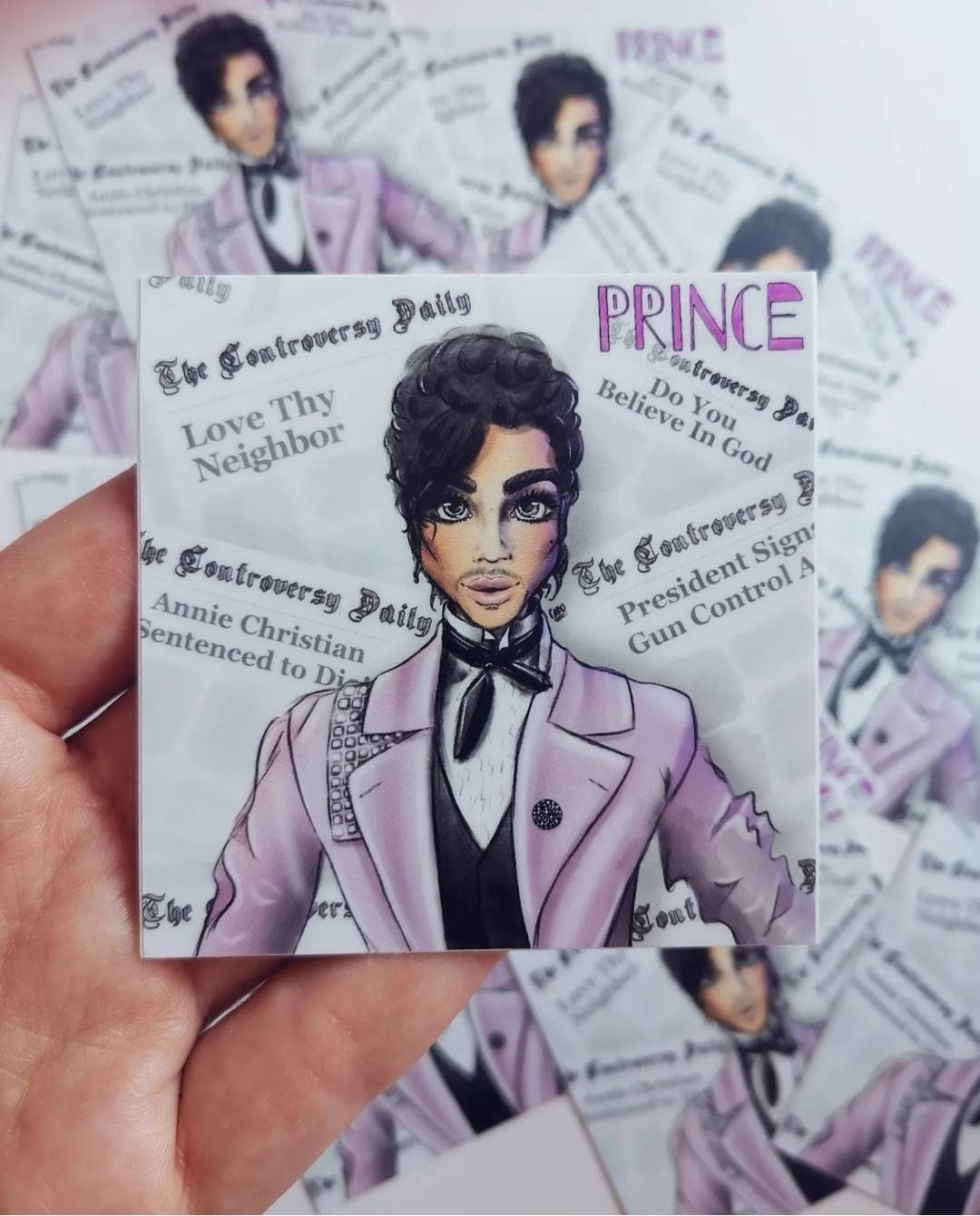 Rude Boy Sticker, Lila Aufkleber, Musik Legende Portrait, Icon Portrait ...