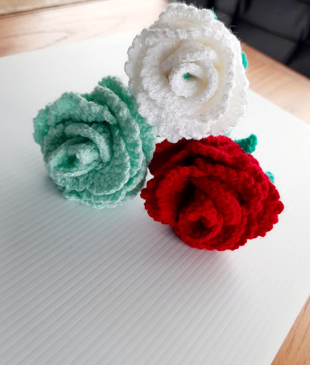 Crocheted Rose Flower - Etsy