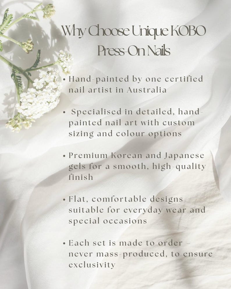 Muichiro-inspired Press-on Nails, Hand-painted Mist Design, Anime ...