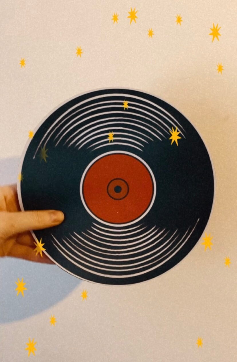 Vinyl Record Mouse Mat Retro Music Vintage Rock & Roll Indie Red Office ...