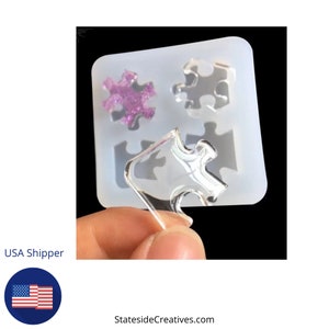 Silicone Puzzle Piece Mold, Resin Puzzle Pieces Mold, Fondant Puzzle ...