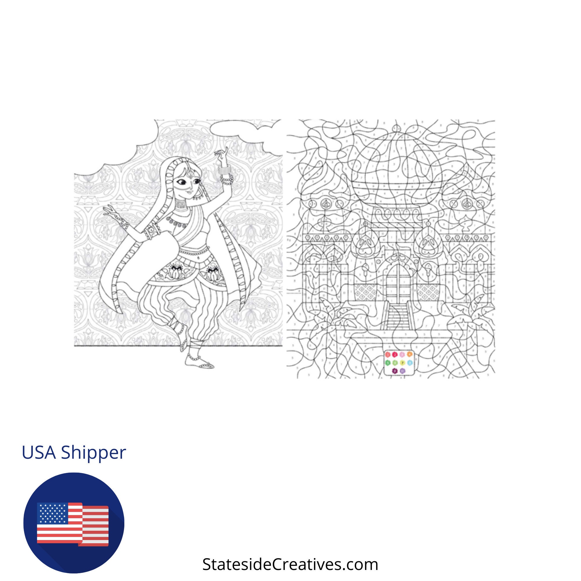 Magical Designs and Color by Number Cool and Calm Coloring for - Etsy