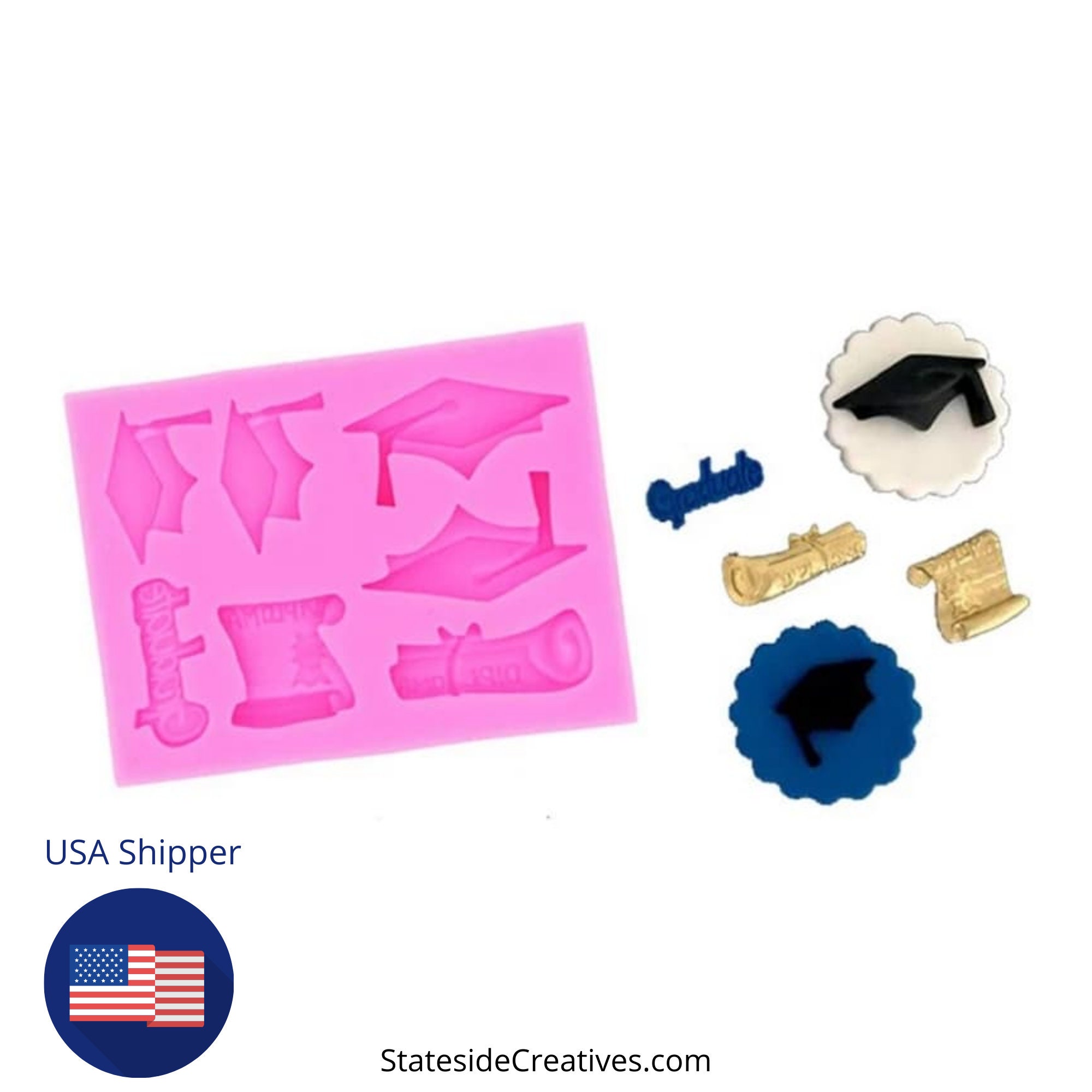 Graduation Silicone Mold Graduation Fondant Sugarcraft Mold - Etsy.de