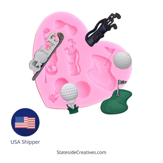 Silicone Golf Mold Sugarcraft Golf Mold Golfing Mold | Etsy