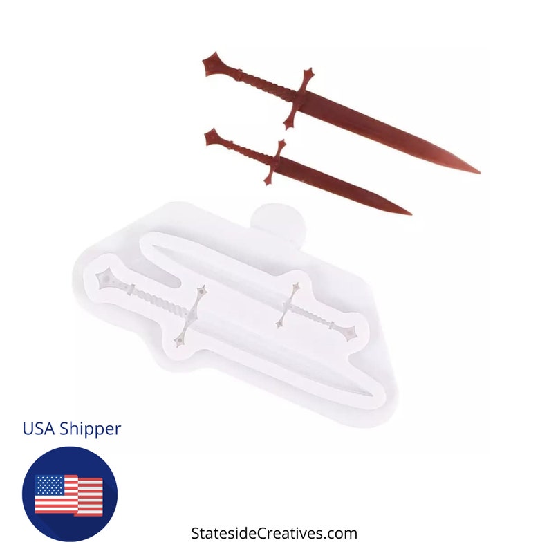 Silicone Sword Mold Two Swords Silicone Mold Resin Epoxy | Etsy