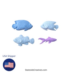Sea Life Silicone Mold, Salt Water Fish Coral Salt Life Resin Mold ...