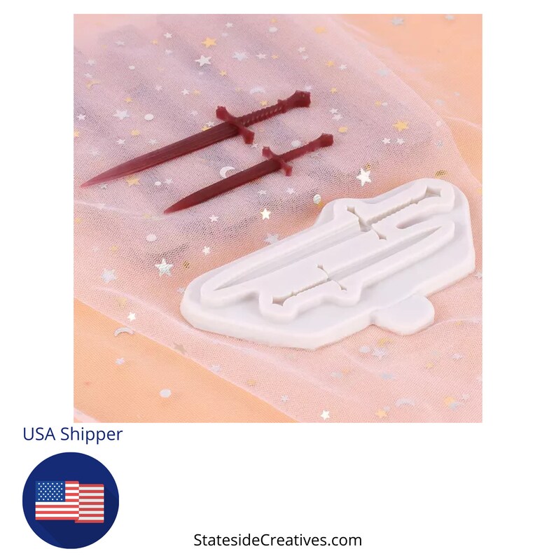 Silicone Sword Mold Two Swords Silicone Mold Resin Epoxy | Etsy