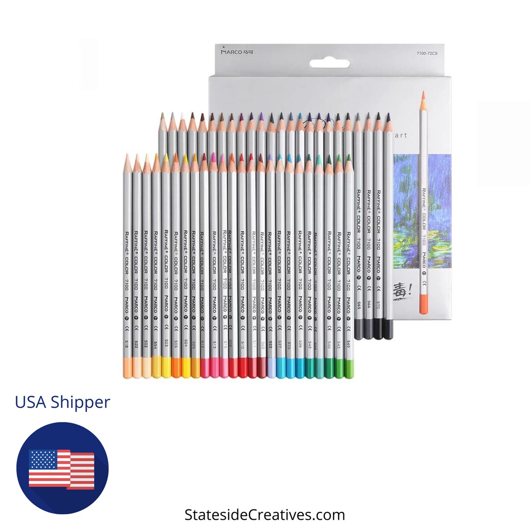 48 or 72 Colored Pencil Set, Fine Art Colored Pencil Set, Premium ...