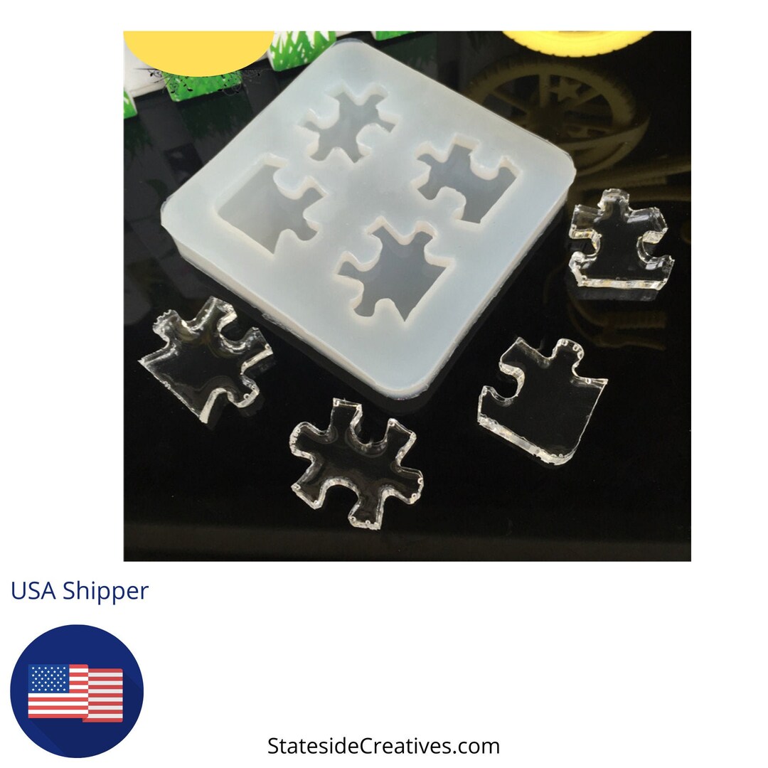 Silicone Puzzle Piece Mold, Resin Puzzle Pieces Mold, Fondant Puzzle ...