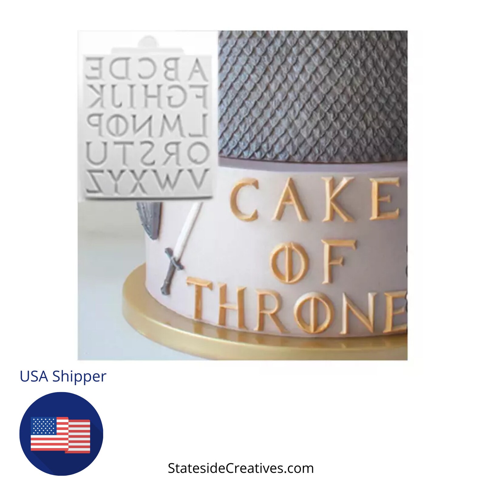 Old English Letter Font Silicone Mold, Block Font Mold, Capital Letter ...