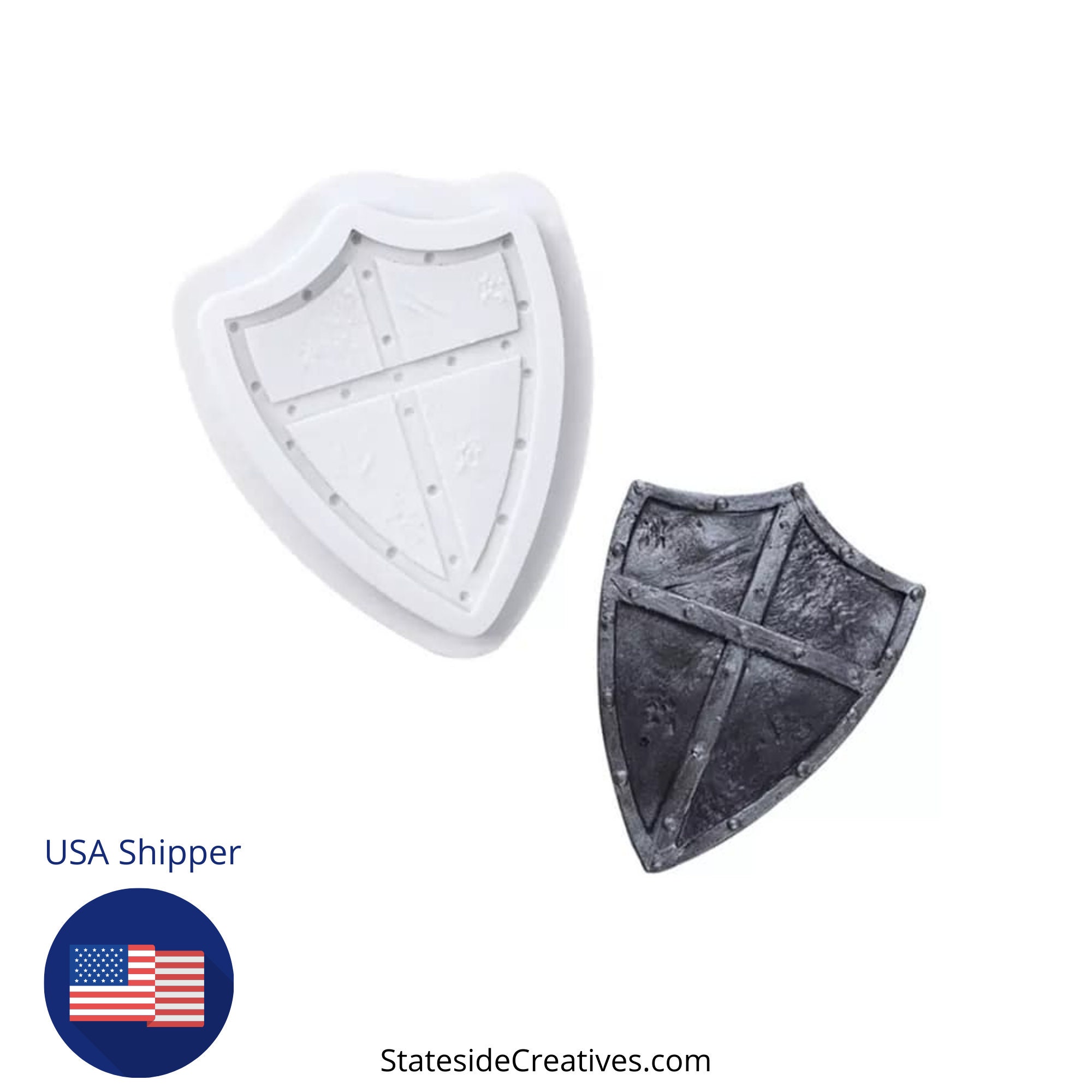 Knights Shield Silicone Mold, Battle Shield, Medieval Shield, Shield ...