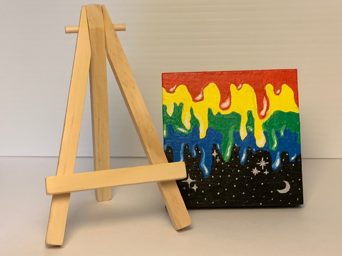 Rainbow, Drip, Space, Painting, Paint Drip, 3D Art, Art, Acrylic, Small ...