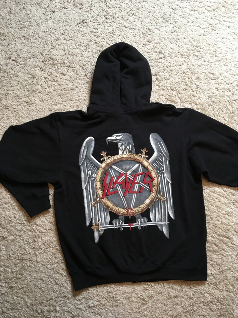 SLAYER Eagle Zip Hoodie L Size Metallica Megadeth Anthrax - Etsy