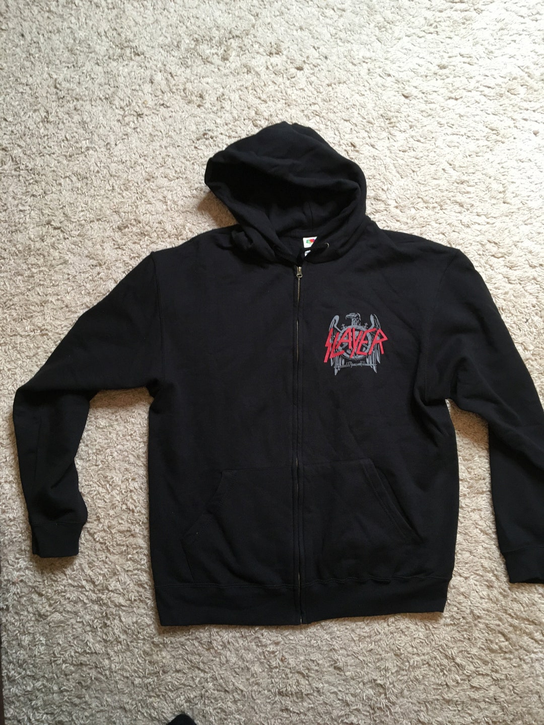 SLAYER Eagle Zip Hoodie L Size Metallica Megadeth Anthrax - Etsy