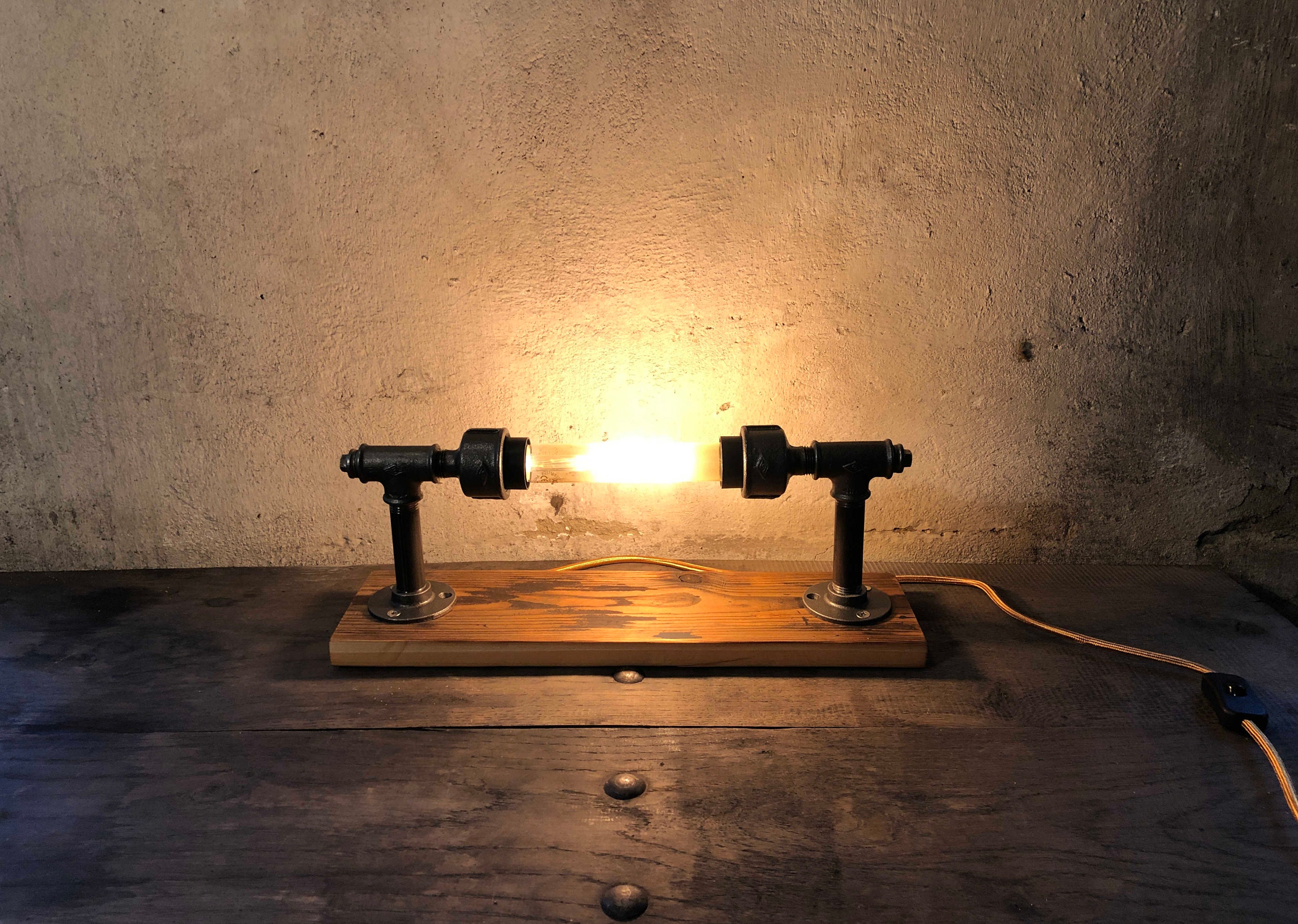 Lamp Industrial Light Tube Unique Decorative Lamp Industrial Lamp Decor ...