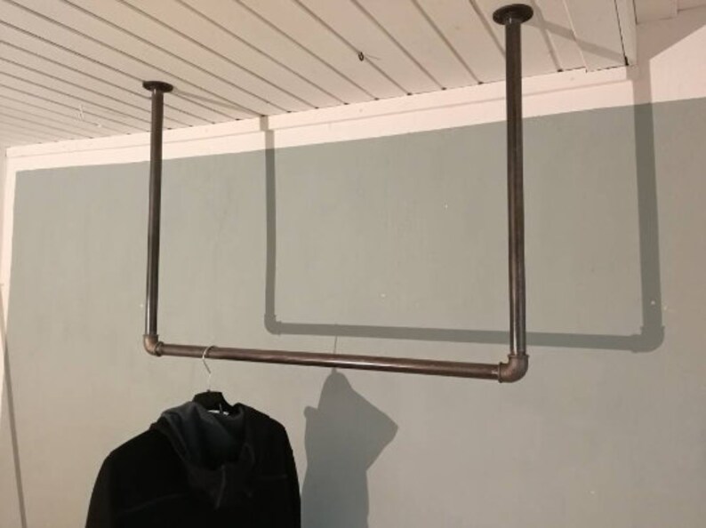 Ceiling Clothes Rail Hanging Wardrobe Vintage Industrial | Etsy