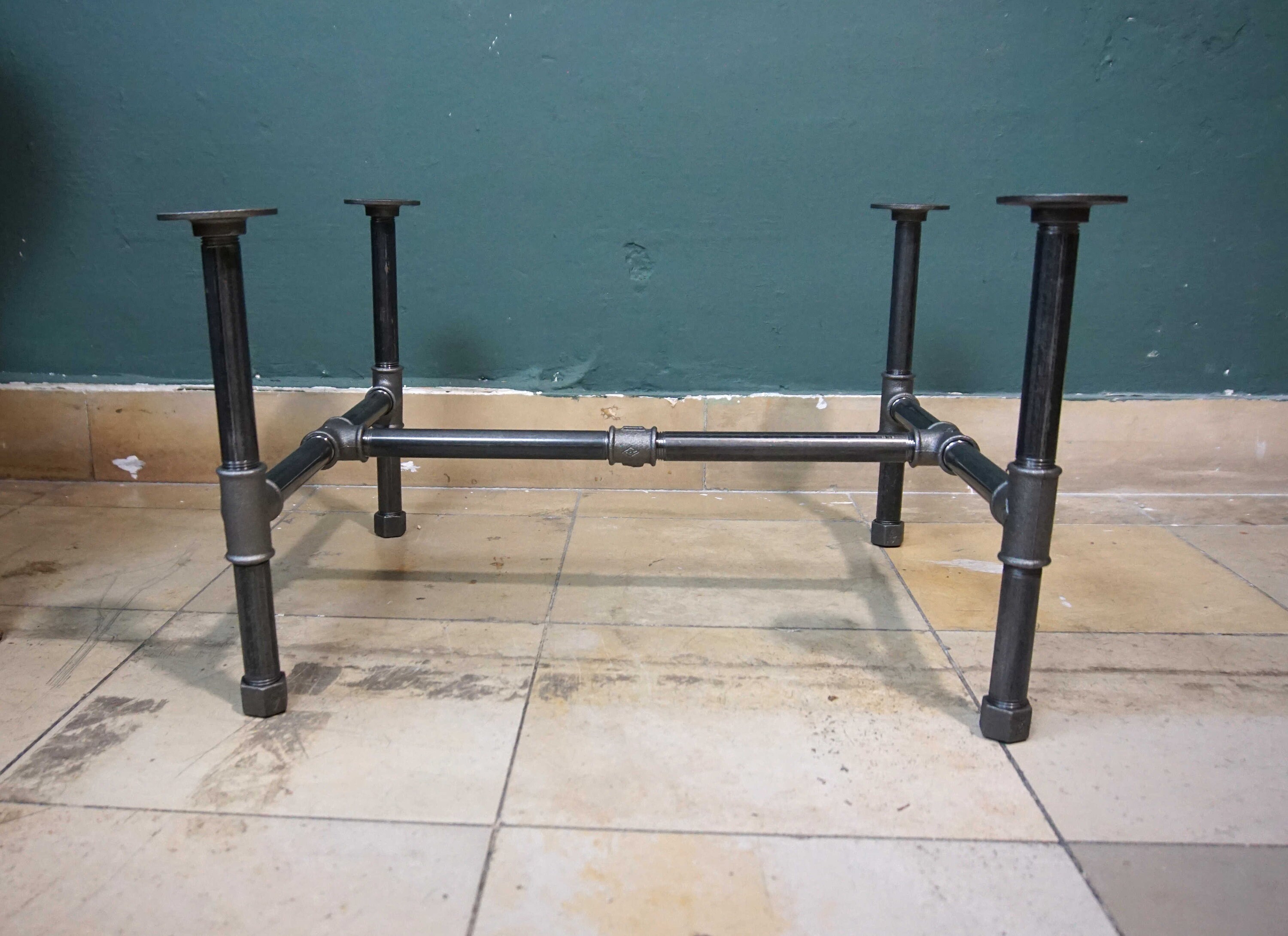 4x Table Leg Industrial Vintage Made of Steel Tube Iron Steel Tube ...