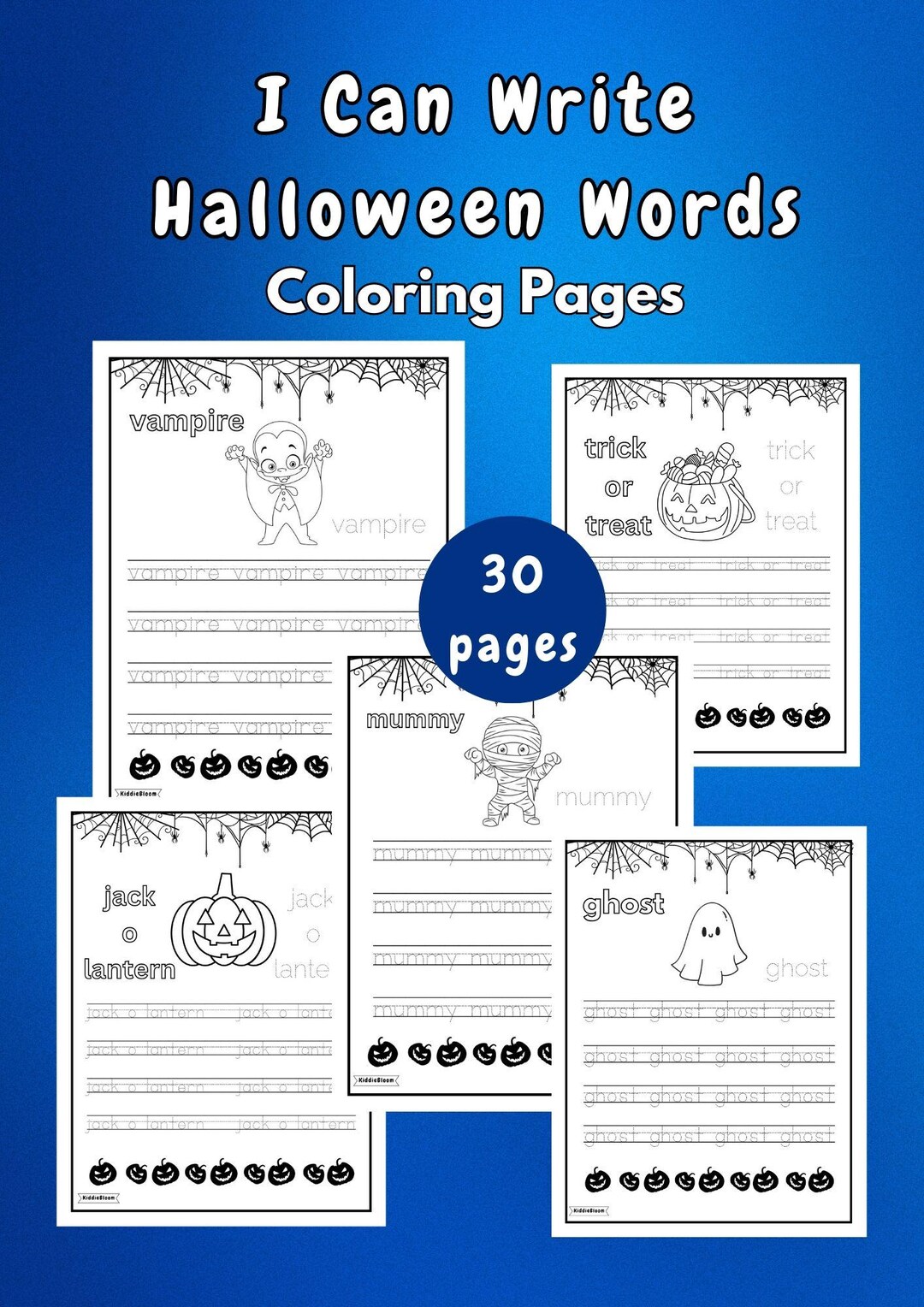 Halloween Words Worksheet, Coloring Pages - Handwriting Practice ...