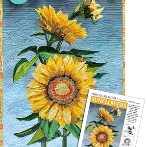 Fabric Collage SUNFLOWERS Pattern - Etsy