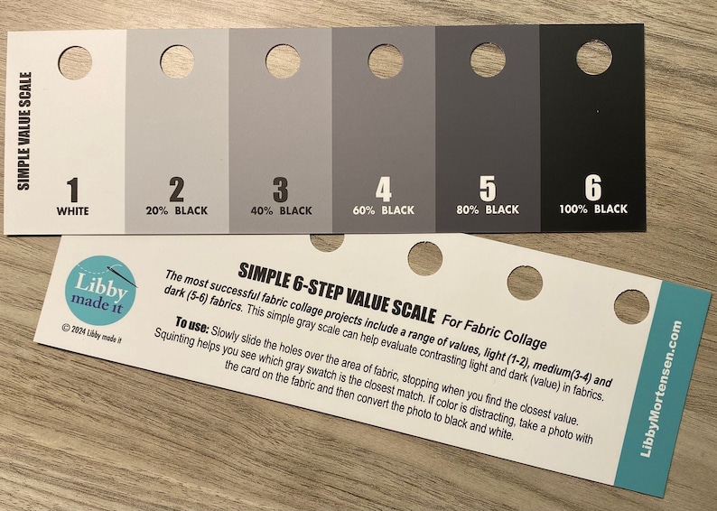 GRAYSCALE CARD for Fabric Collage - Etsy