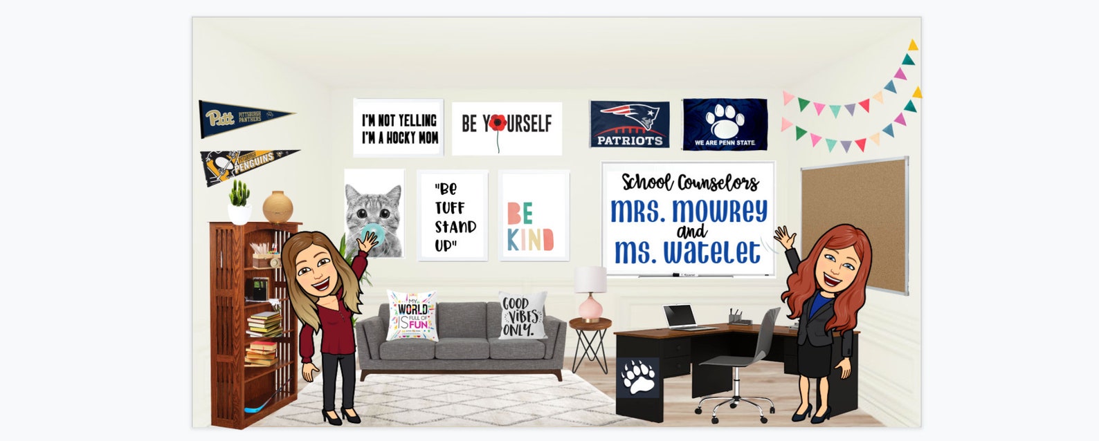 Custom Made Bitmoji Digital Counselor Office Room | Etsy