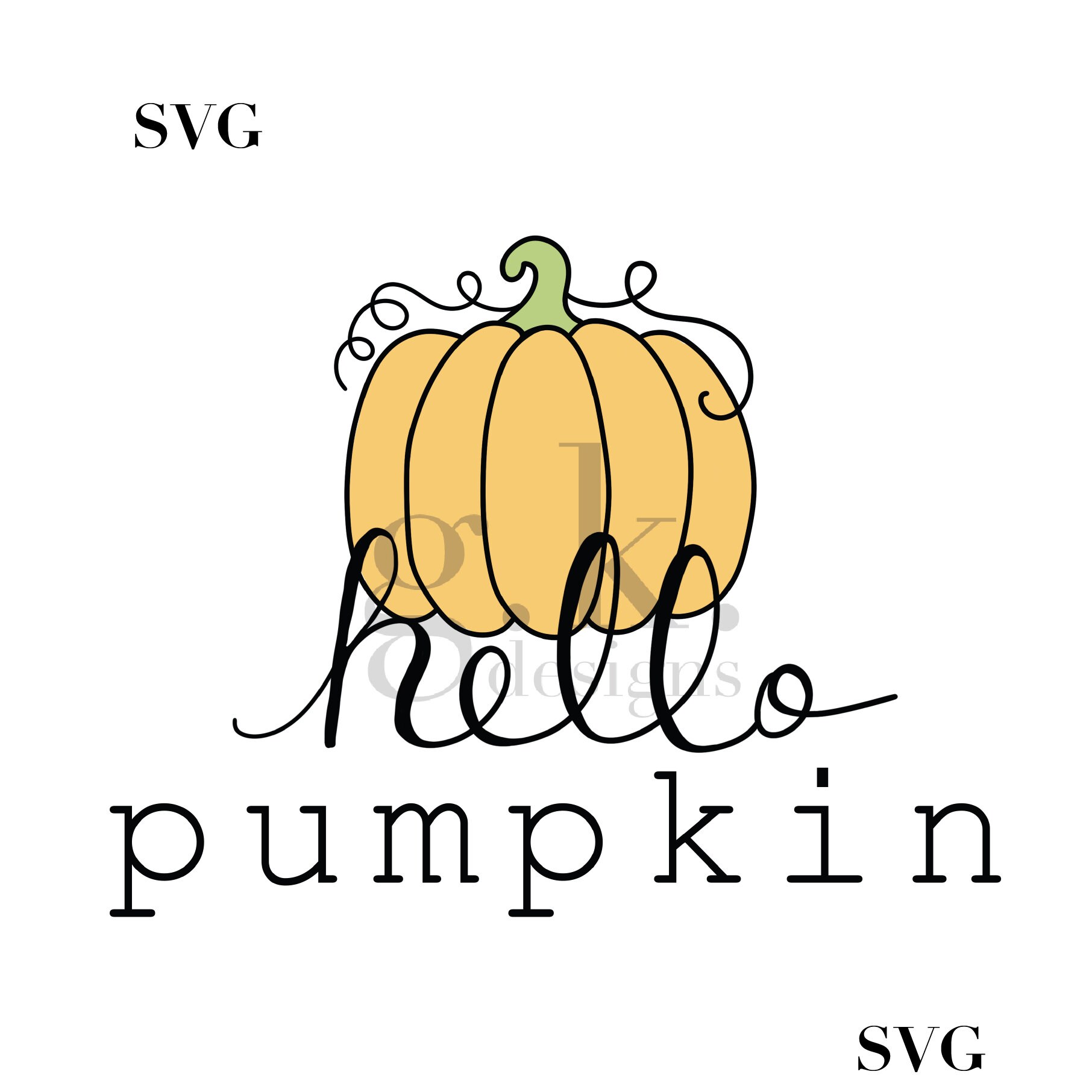 Pumpkin Design SVG, Fall SVG, File for Cricut, Cute Fall Design for ...