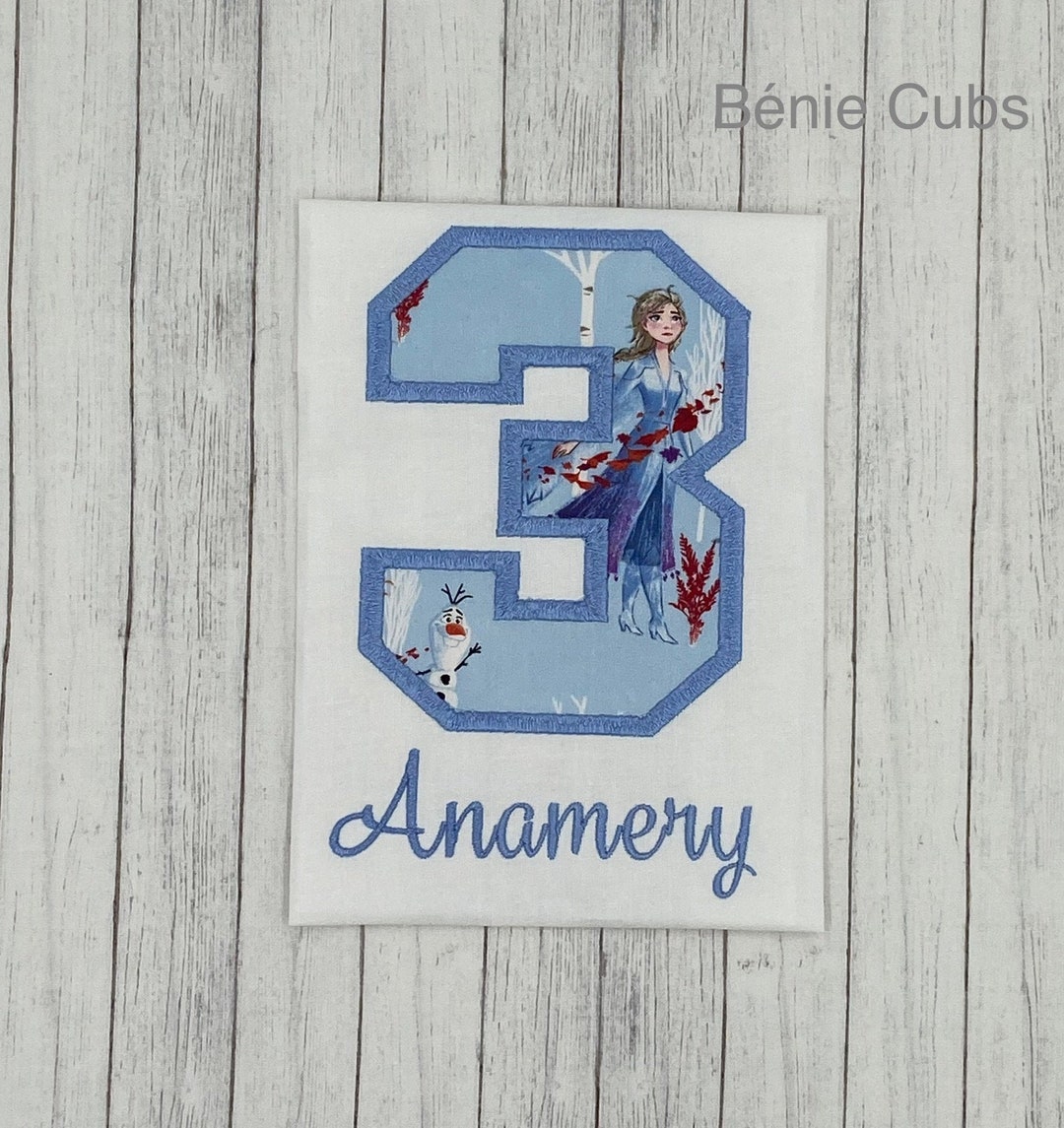 Frozen Birthday Shirt Elsa Number Shirt With Name Girls - Etsy