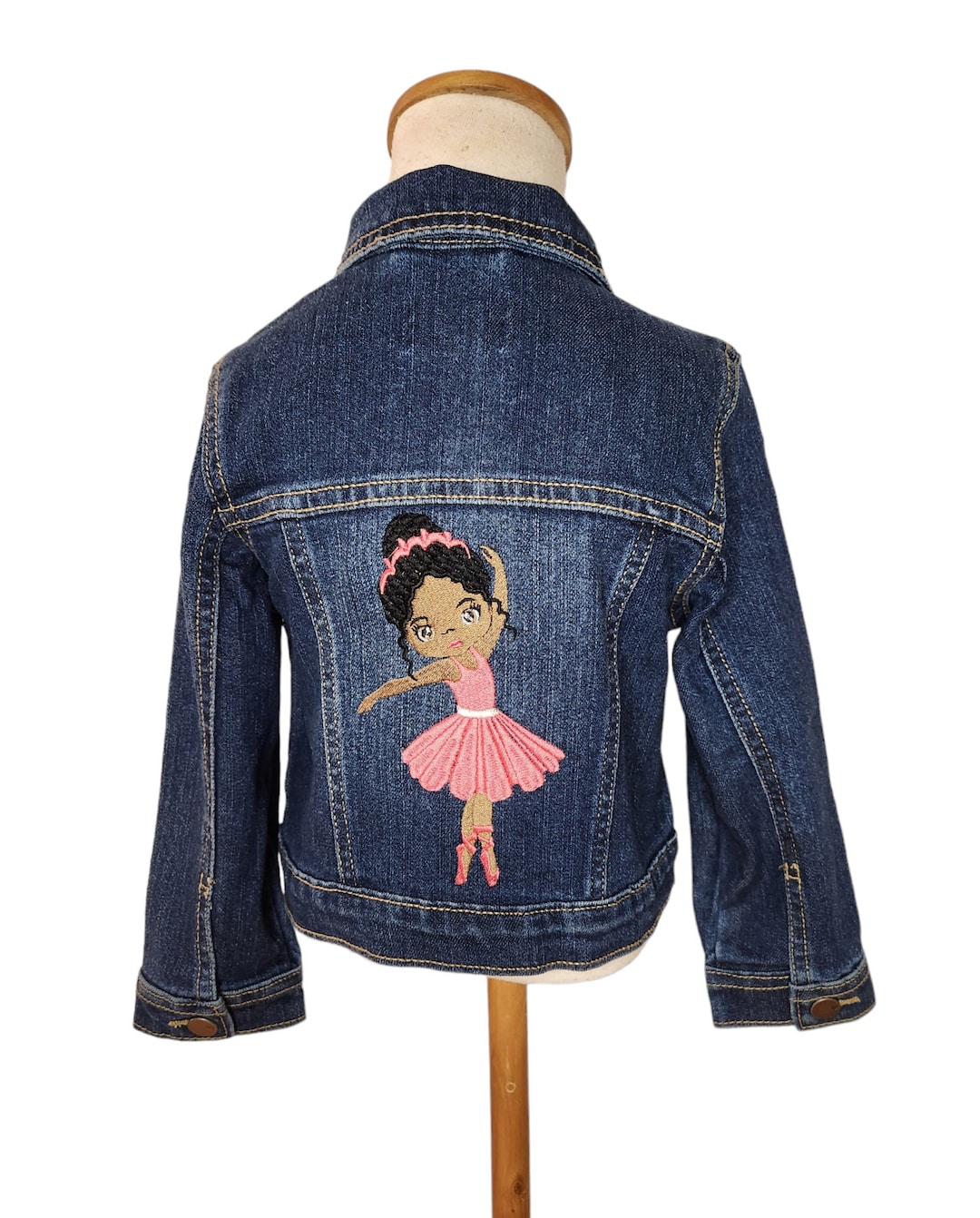 Girls Denim Jacket, Ballerina Dancer Jean Jacket, Girls Denim Jacket ...